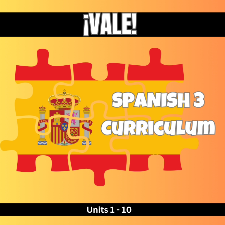 VALE – Spanish 3 – Full Curriculum - Verb Ninja