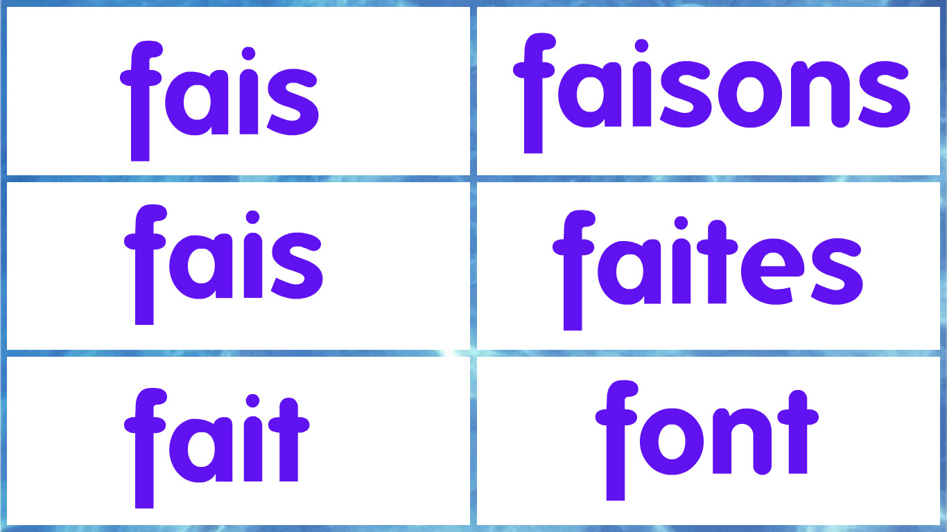 Faire in the Present Tense - Verb Ninja